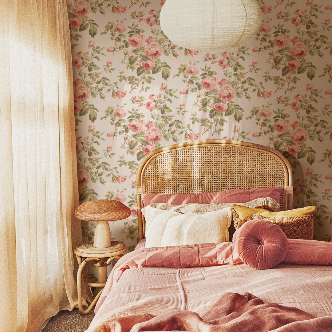 Ascot Rose Pink | Wallpaperie